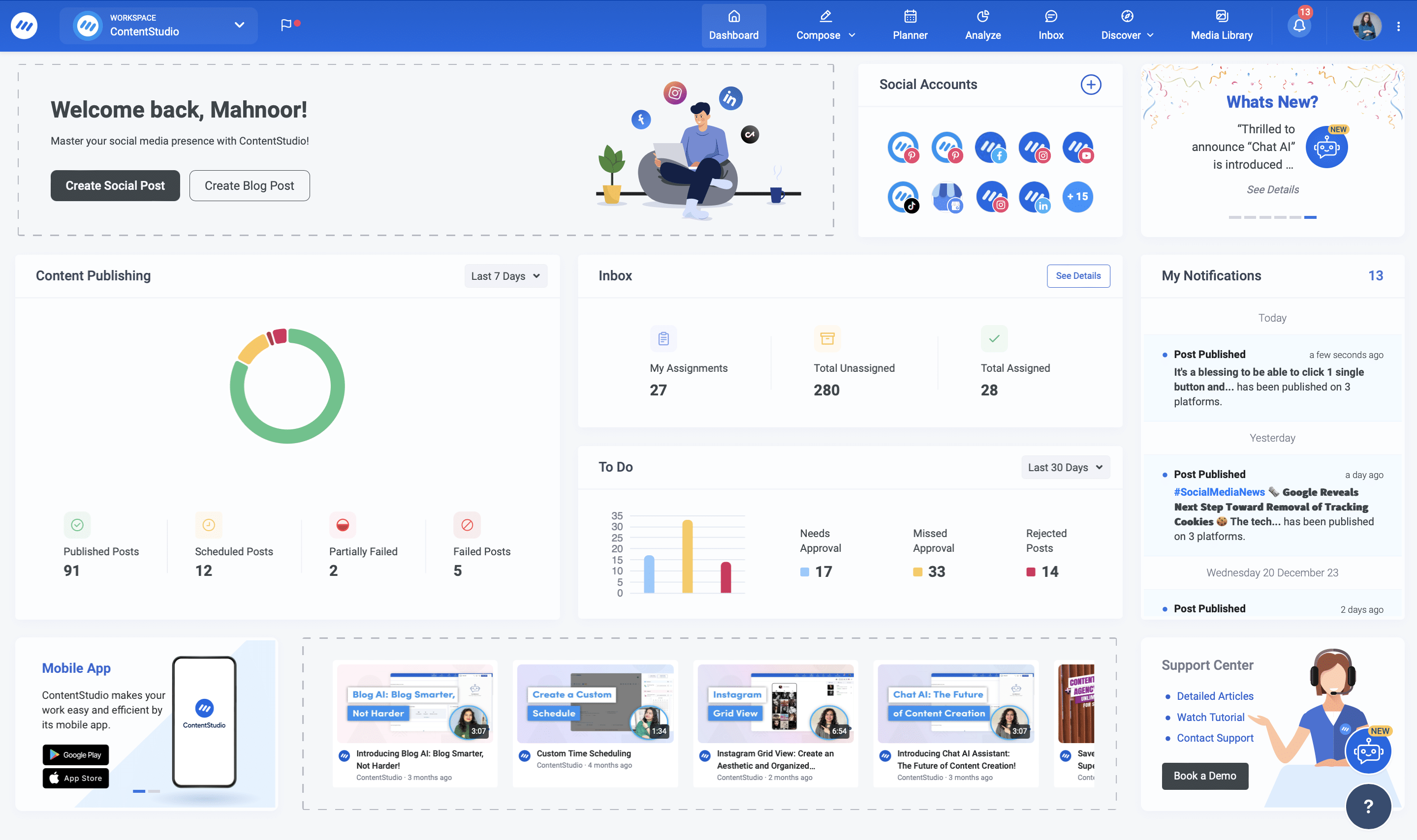 ContentStudio Starter Plan - DiscoverMyBusiness